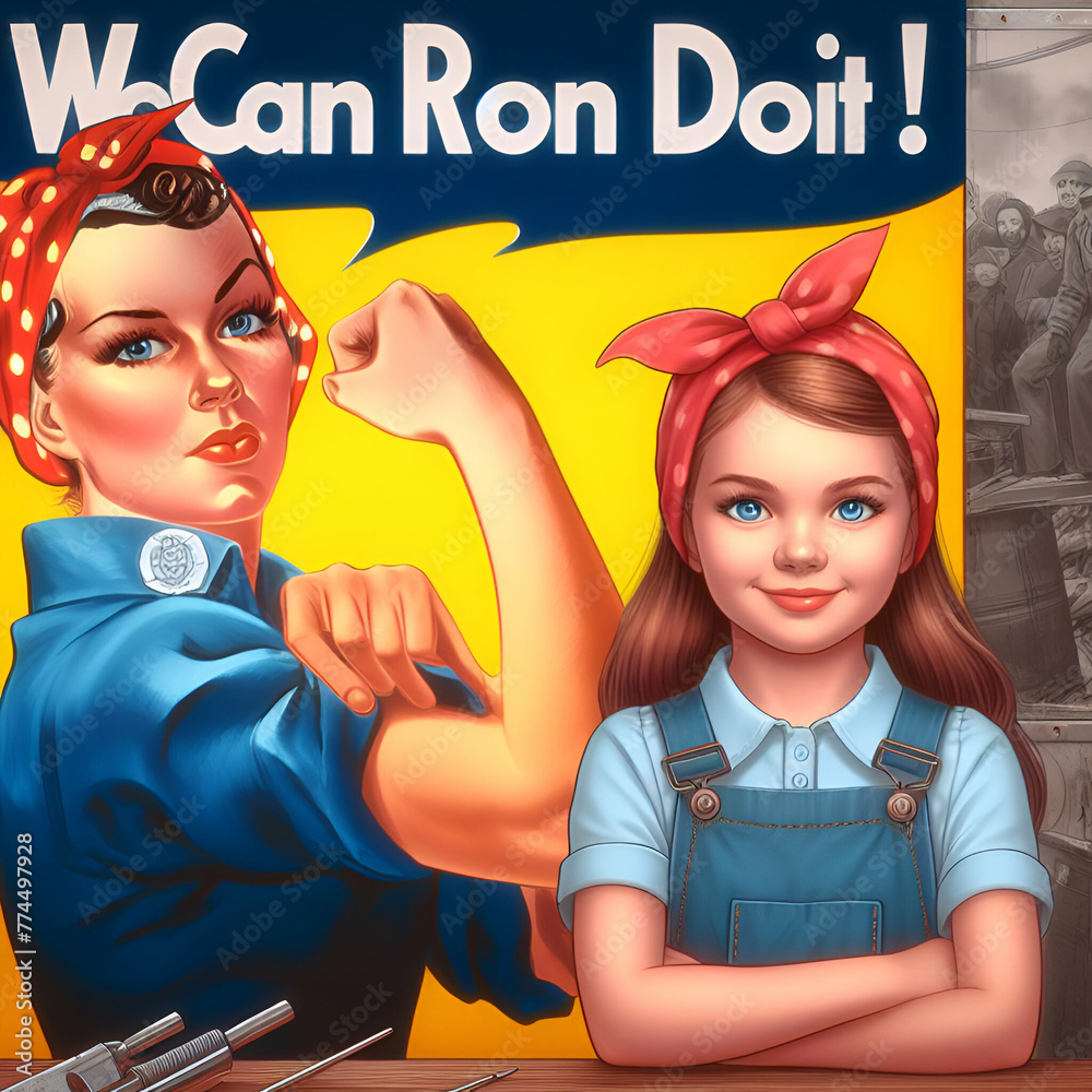 United States Cultural Retro Icon Rosie Riveter Female Women Recruiting ...