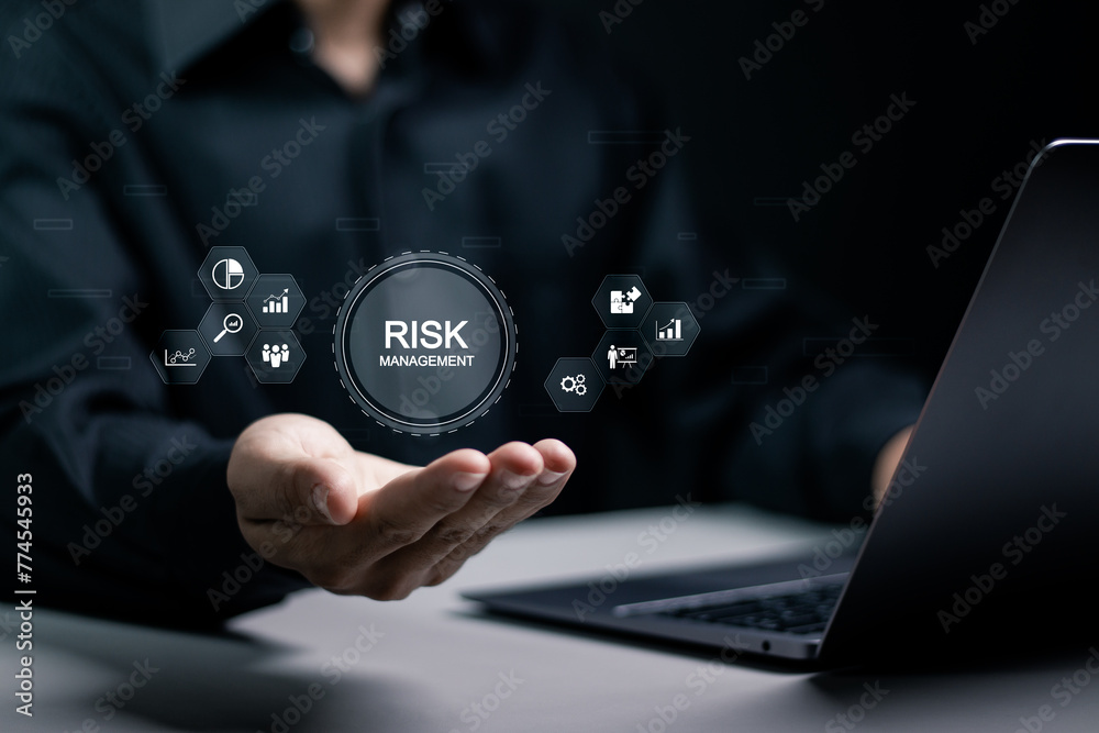 Risk management concept. Risk control and management strategies for ...