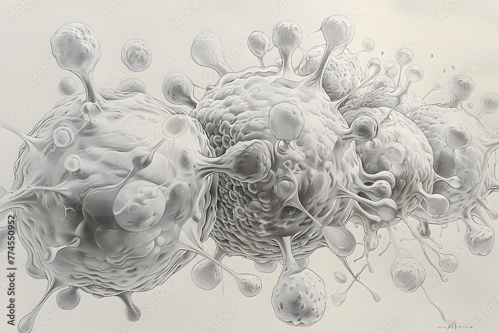 Intricate Cellular Interplay A Pencil Sketched Portrayal of Red Blood ...