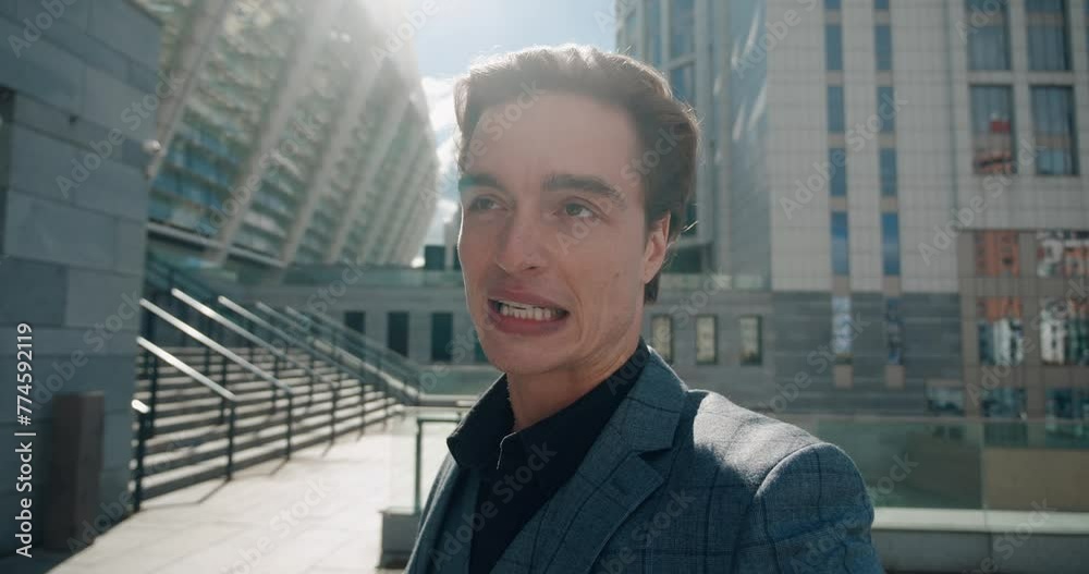 Blogger in business suit captures audience with emotional video his ...