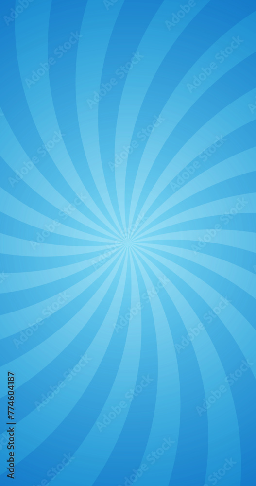 Simple Gradient Aqua Blue Rays Radial Swirl Light Burst In Blank ...