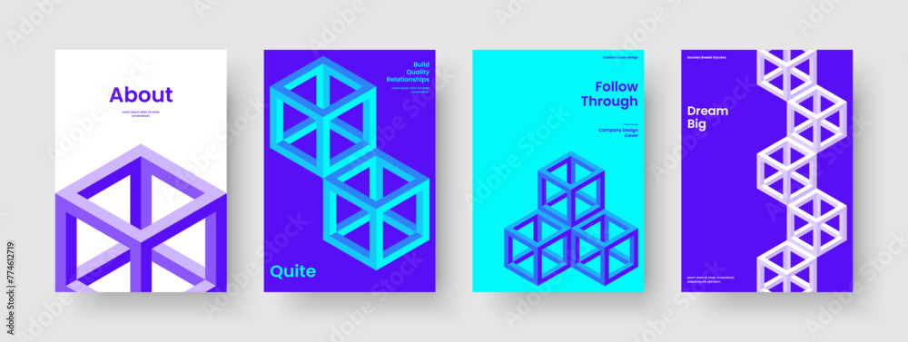Geometric Poster Layout. Creative Report Template. Modern Flyer Design ...