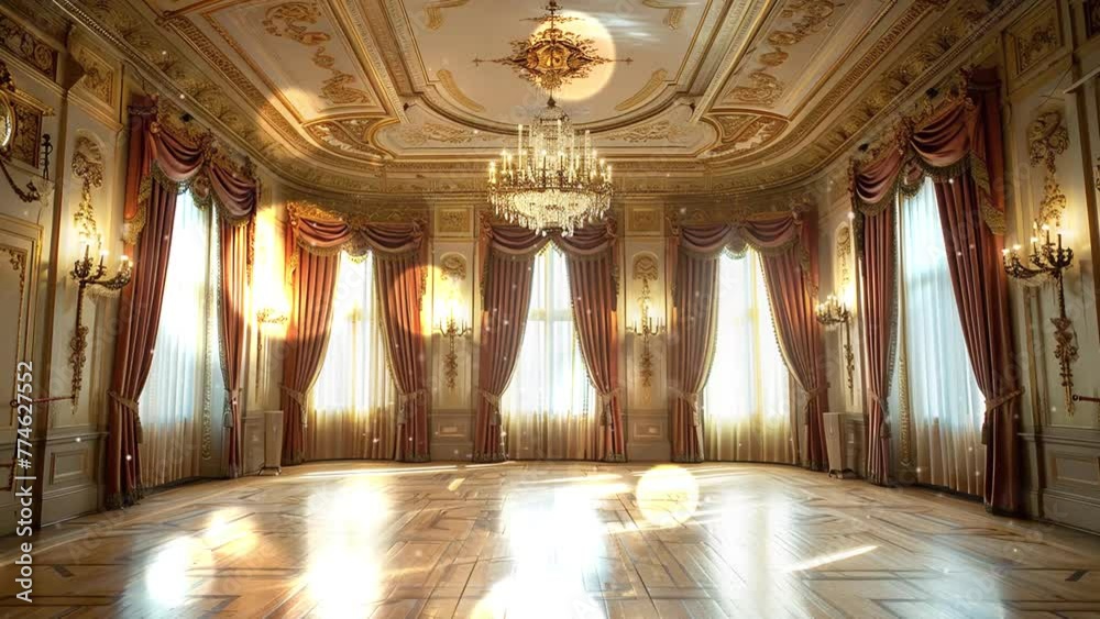 inspired ballroom set in an era. luxury palace architecture. seamless ...
