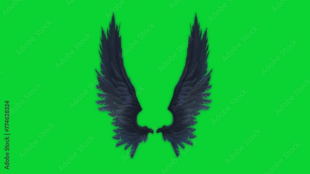 Vídeo do Stock: Real Angel wings icons, 3D Animation flying wings Video ...