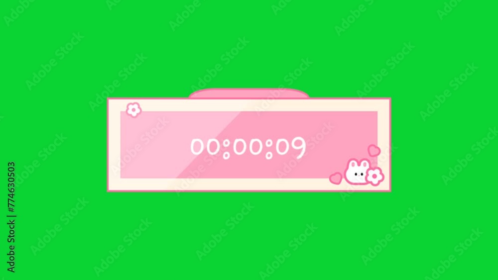 Timer Countdown, Stock Overlay 3D 4k Animation Video icon, The video ...