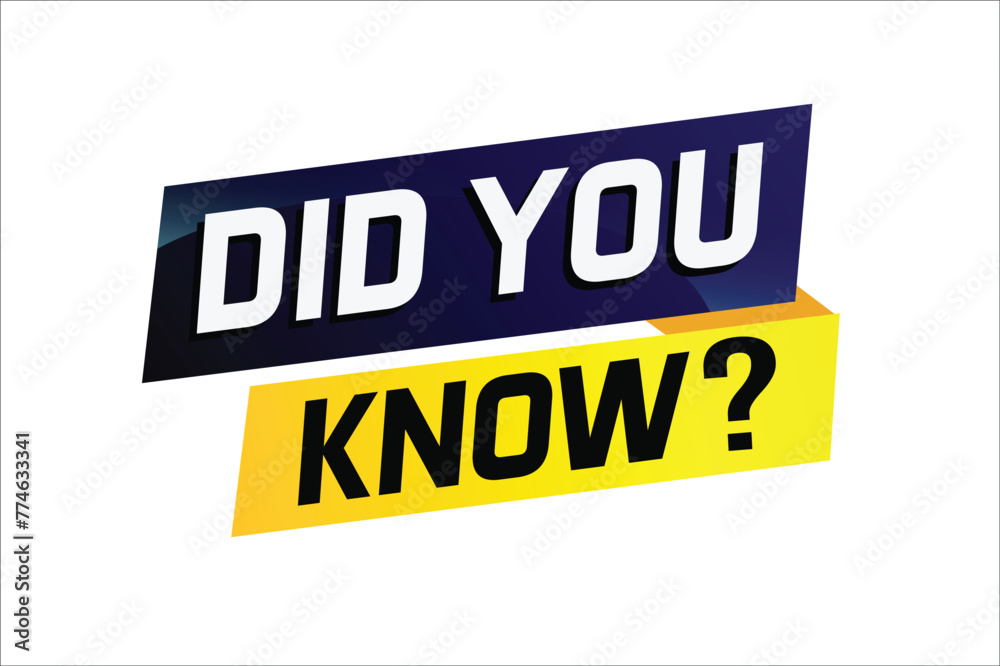 Did you know ? word concept vector illustration and 3d style, landing ... Did you know ? word concept vector illustration and 3d style, landing ...