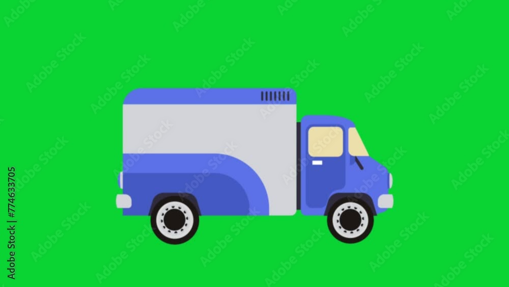 Road Trip transport, Stock Overlay 3D 4k Animation Video icon ...