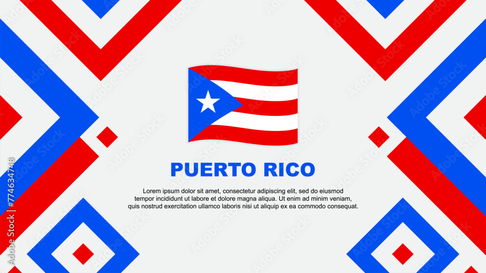 Puerto Rico Flag Abstract Background Design Template. Puerto Rico ...