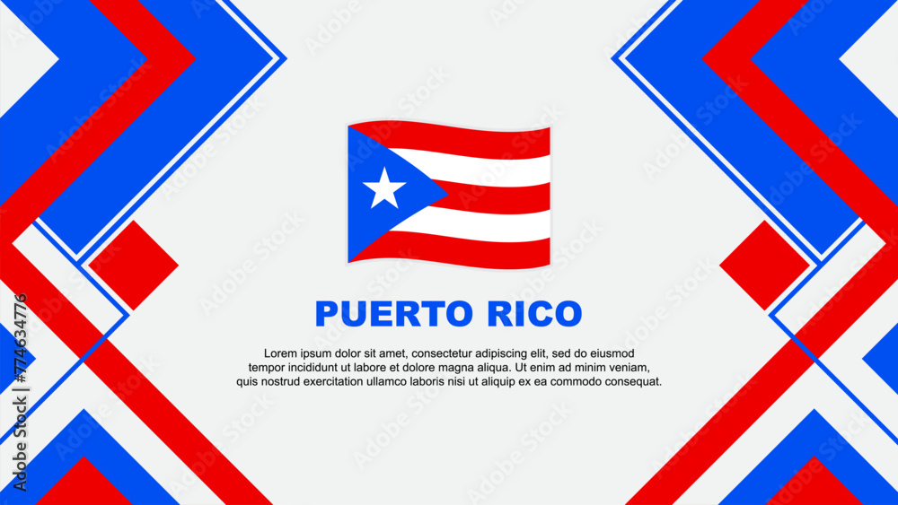 Puerto Rico Flag Abstract Background Design Template. Puerto Rico ...
