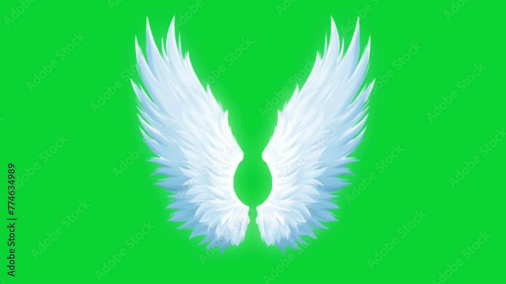 Vídeo do Stock: Real Angel wings icons, 3D Animation flying wings Video ...