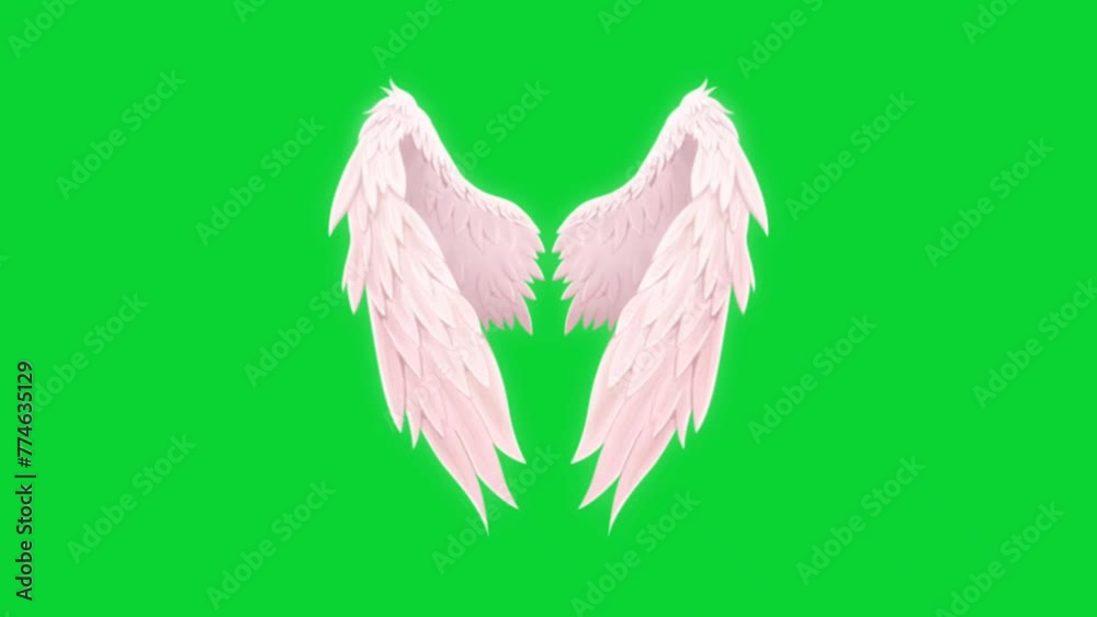 Vídeo do Stock: Real Angel wings icons, 3D Animation flying wings Video ...