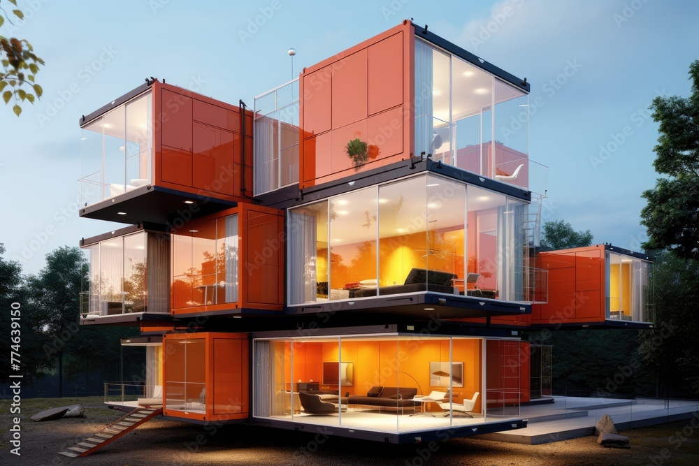 Colorful modular homes , Industrialized construction of modular homes ...