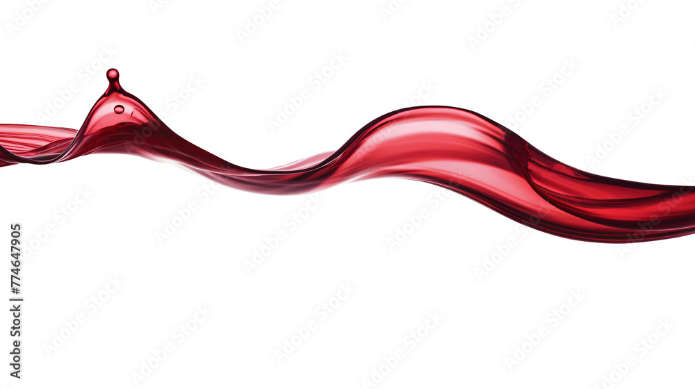 red wine splash wave floating and flowing isolated on a transparent ...