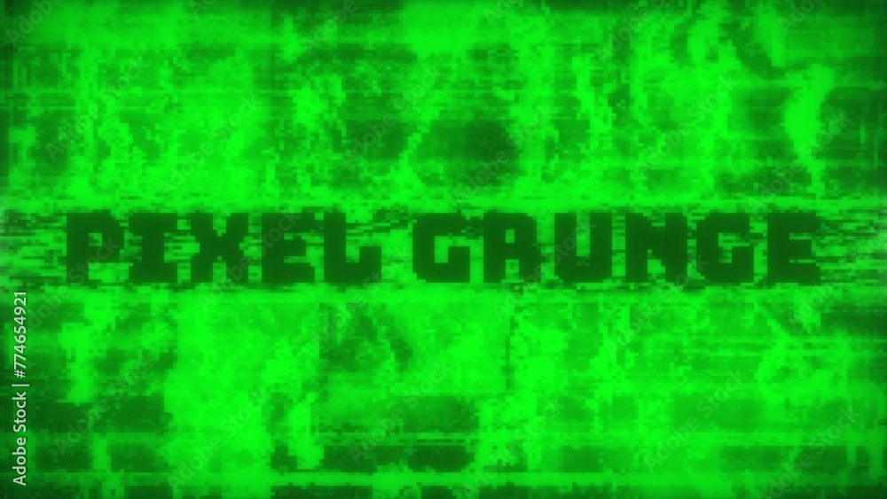 Glitch Duotone Distorted Blocks Title Template Stock Template | Adobe Stock