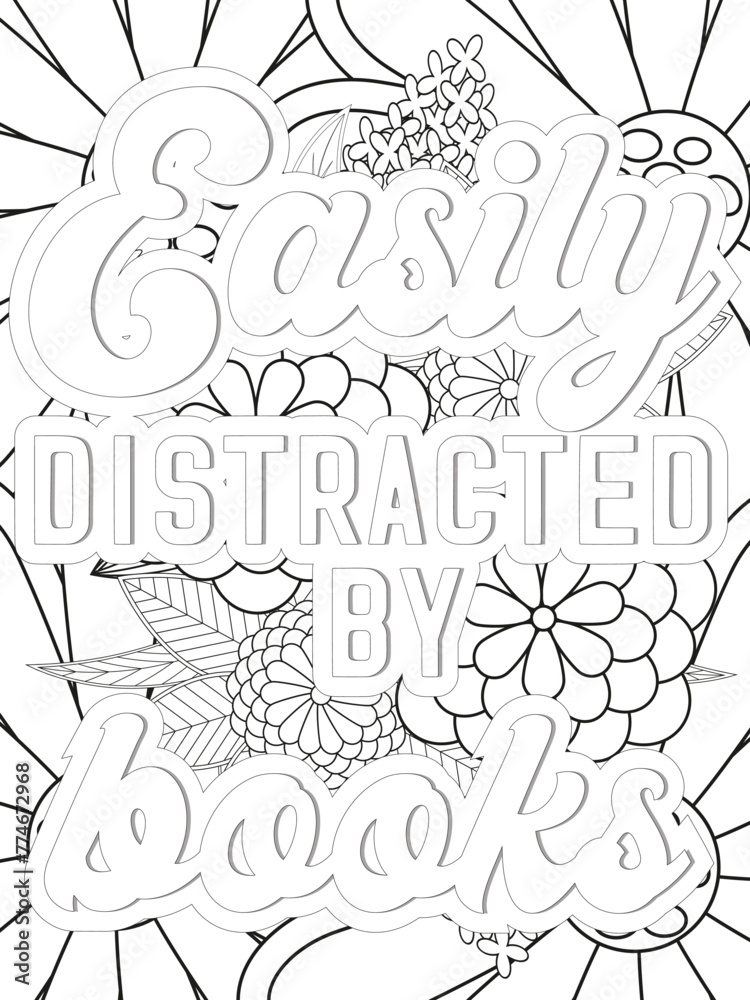 Keychain Quotes Flower Coloring Page Beautiful black and white ...