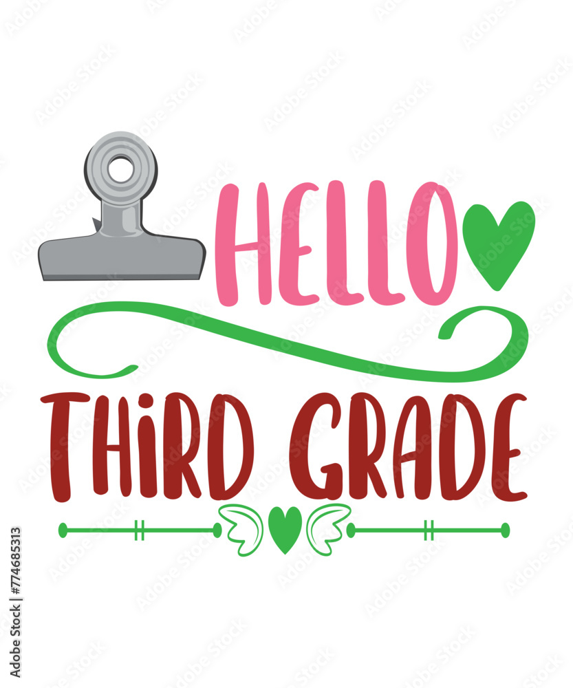 Vektorová grafika „Back to School PNG Alphabet Bundle, 8 Sets, Floral ...