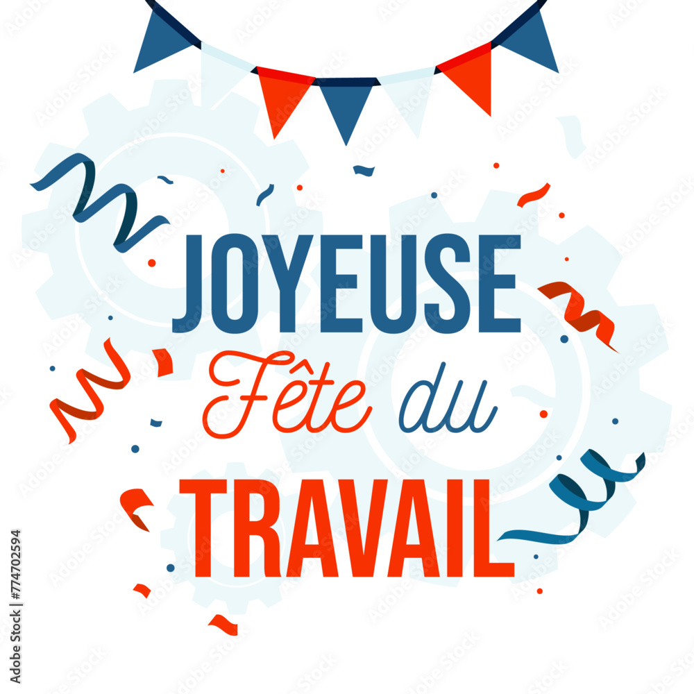 Joyeuse fête du travail - Illustration vectorielle pour la célébration ...