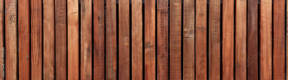 Rich Cedar Wood Slat Wall. Seamless background of vertical cedar wood ...