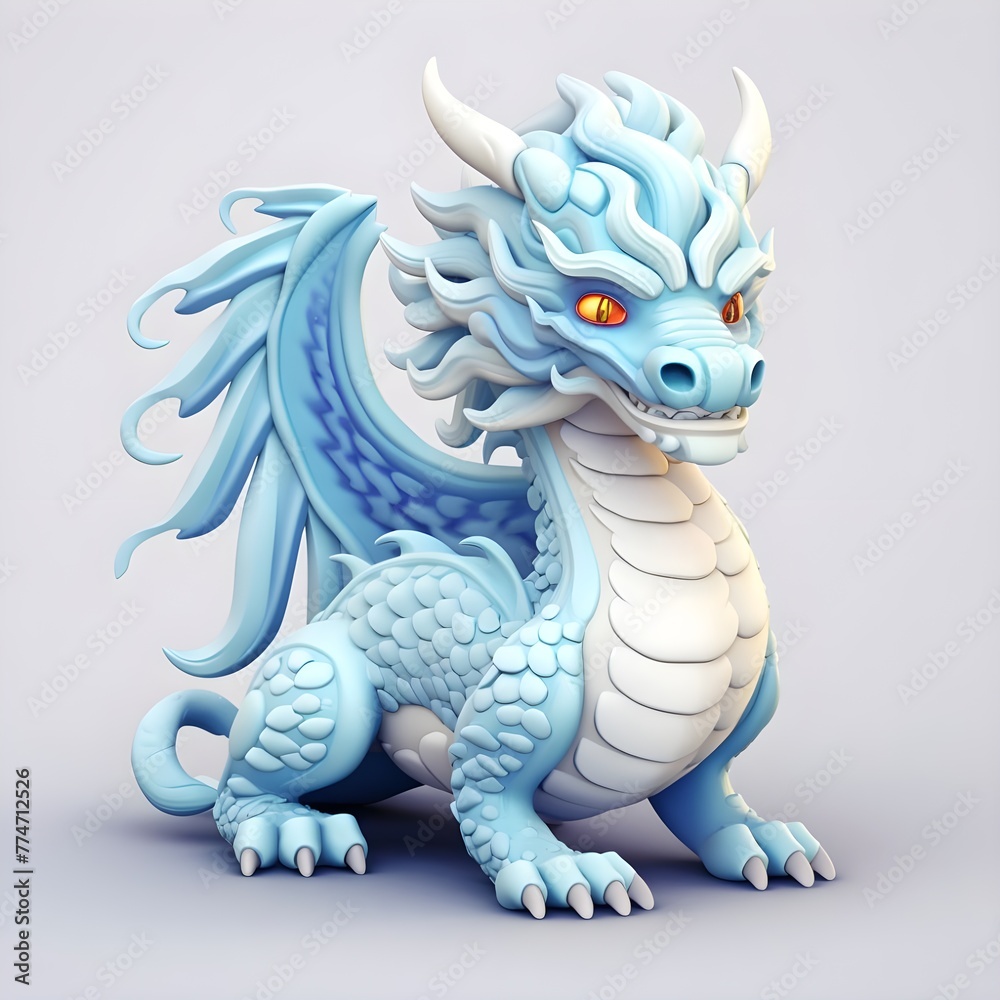 Terdapat Patung Naga Hijau Dan Putih Pada Asas Kayu Ai Generatif png ...