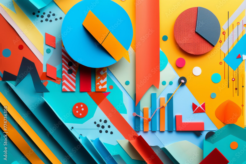 Graph, seo or marketing strategy graphic wallpaper for banking ...