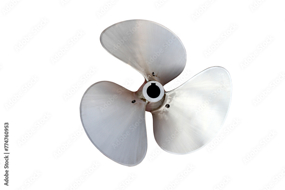 Three leaf propeller for ships, high speed mode with transparent ...