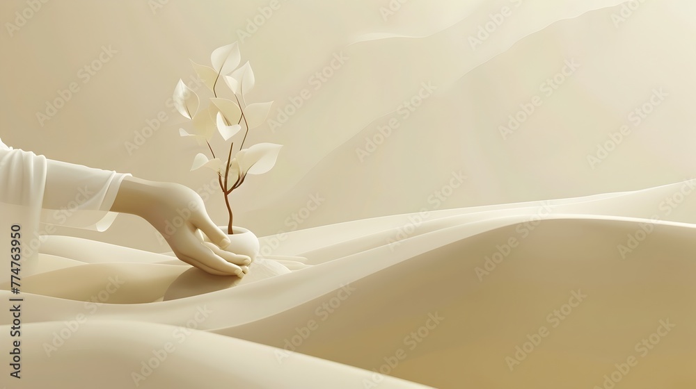 A Person Planting a Seed That Grows into a Flourishing Tree Symbolizing ...