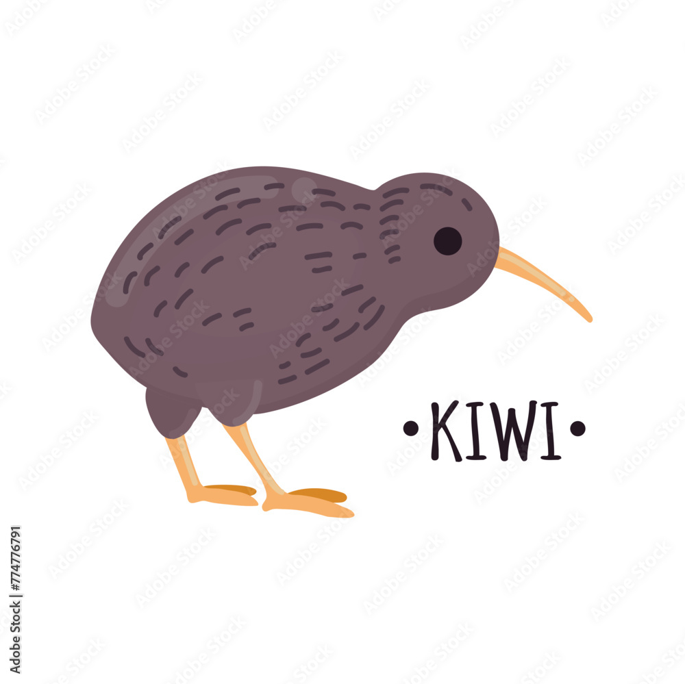 Kiwi bird icon clipart avatar logotype isolated vector illustration ...