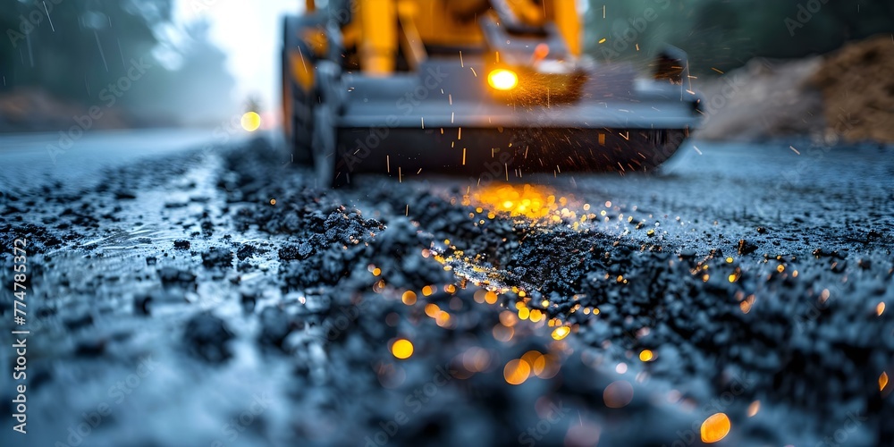 Operating an Asphalt Paver Machine: A Worker's Role in Road ...
