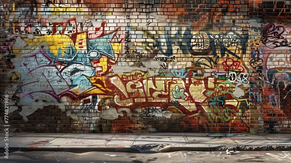 Foto de Witness the beauty of urban artistry as graffiti transforms a ...