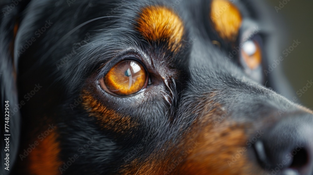 Zooming in on the intricate details of a dog's eye reveals a world of ...