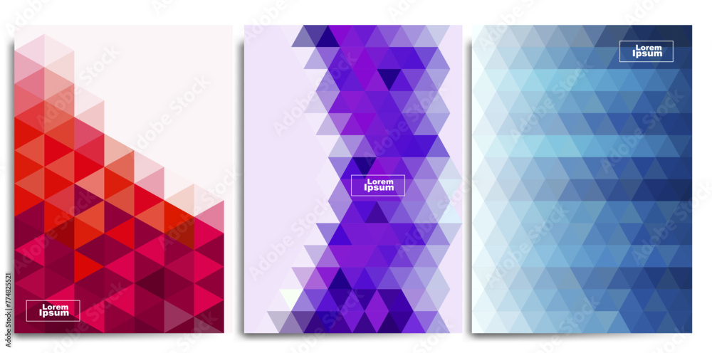 abstract polygon geometric backgrounds with minimal covers design ...