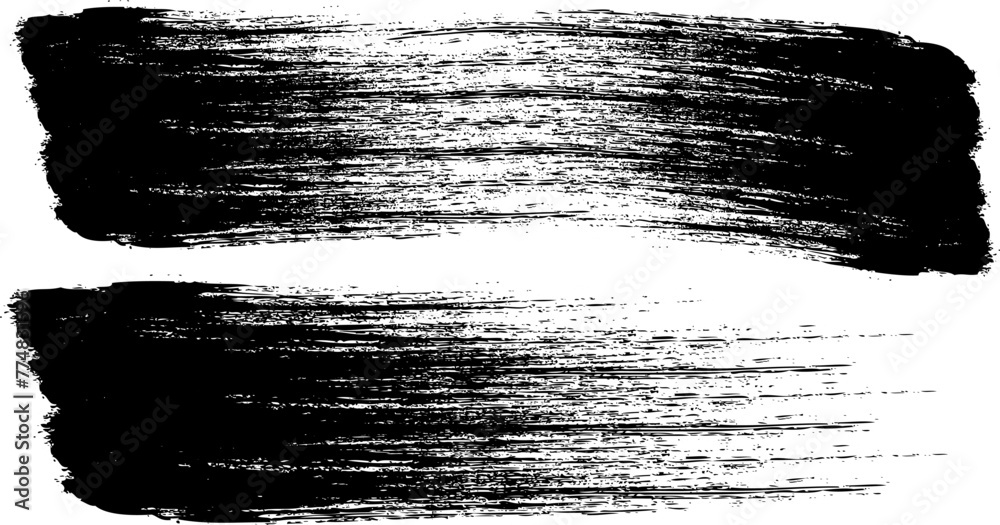Vetor de Grunge Paint stripe . Vector brush Stroke . Distressed banner ...