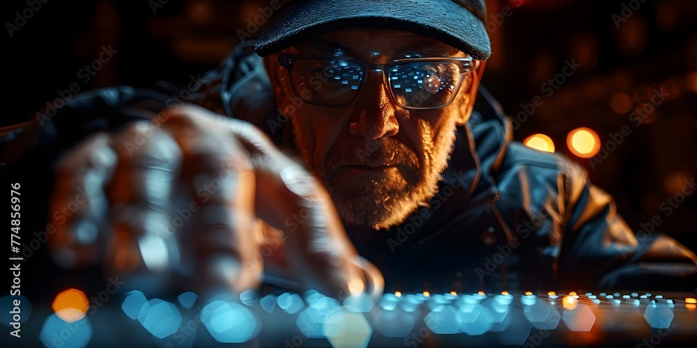 Blind person reading braille text with their fingers. Concept Braille ...