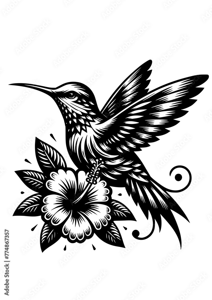 Hummingbird Flowers Svg File | Floral Svg | Hummingbird clipart ...