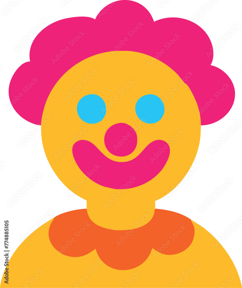clown emoji emoticon character pulling a funny face, icon colored ...