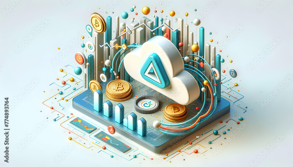 3d flat icon as Algorithmic Asset Advancement An ad showing the ...