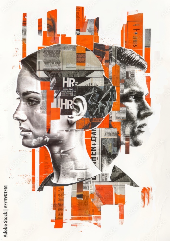 Propaganda poster of 1960s. Different pieces template, in the style of ...