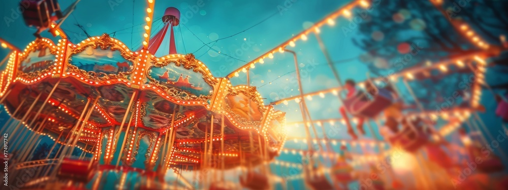 World Circus Day. Holiday concept. circus show stage with colorful ...