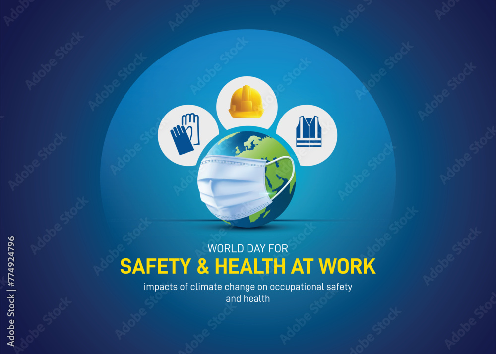 World Day for Safety and Health at Work creative banner design, social ...