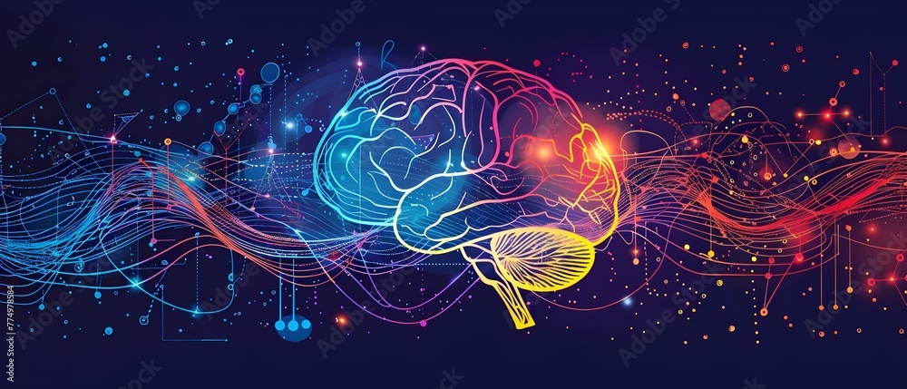 A diagram showing the mapping of nerve function in the human brain ...