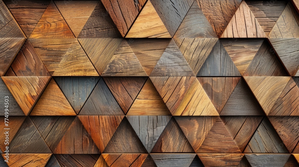 Wooden wall texture. .Geometric shapes with natural, wood textures ...