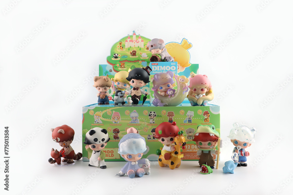 colorful cute art toy Dimoo animal kingdom collection from Pop Mart ...