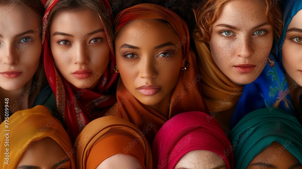 Unity in Diversity Create a banner showcasing diverse women from ...