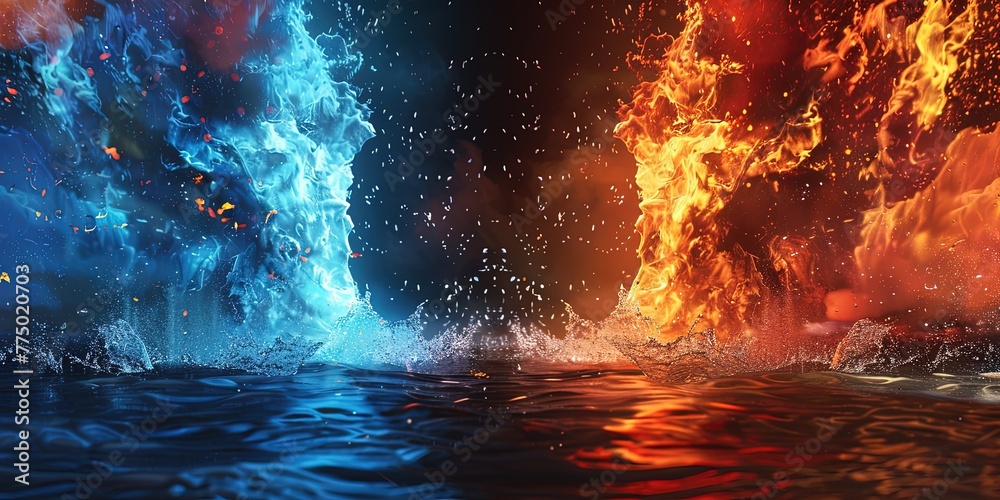 Fire and water are a combination of two incompatible elements of nature ...