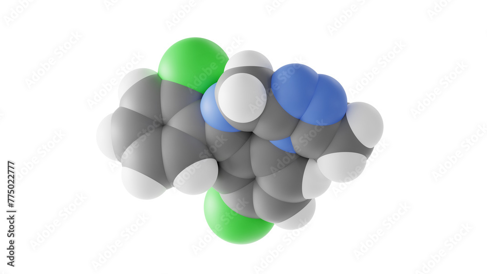 triazolam molecule, tranquilizer, molecular structure, isolated 3d ...