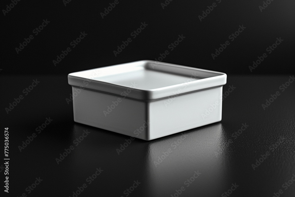High contrast, black and white only. A white matte luma box frame shape ...