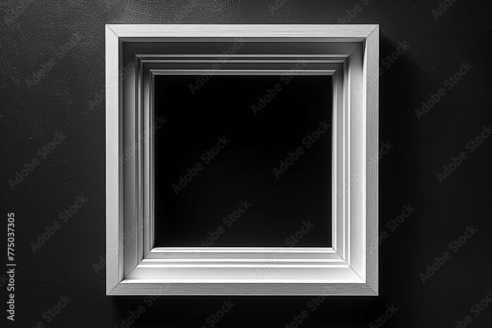 Abstract geometric element. White luma box frame with subtle curves ...