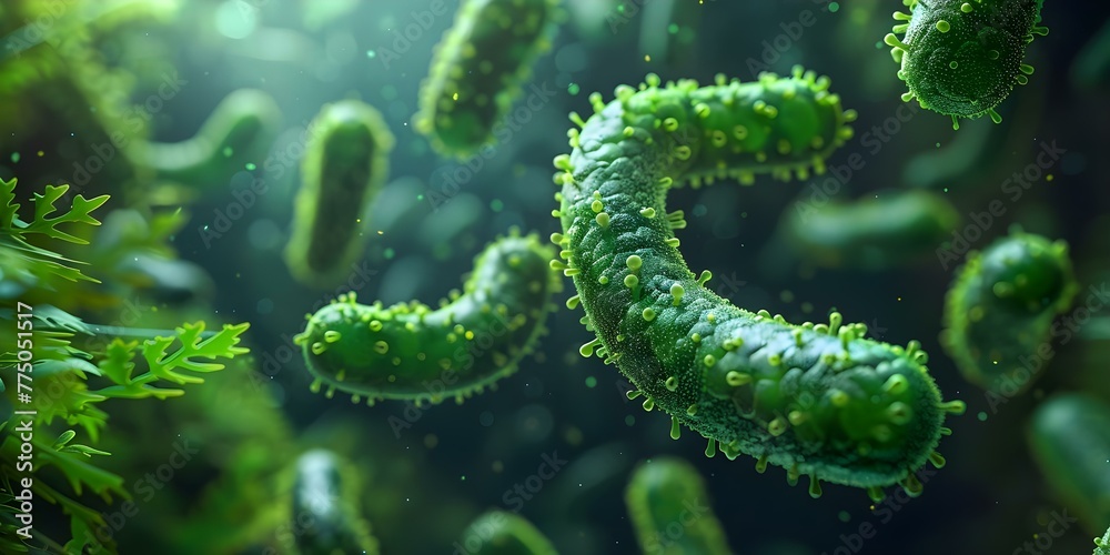 Microscopic image of probiotic bacteria Escherichia coli in the ...