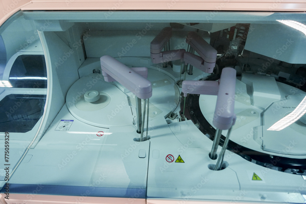 Technical platform of laboratory . Cobas c 701 clinical chemistry ...