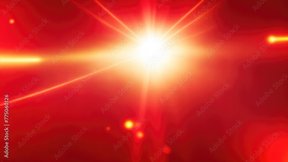 Asymmetric Red light burst, rays of lights on dark Maroon background ...